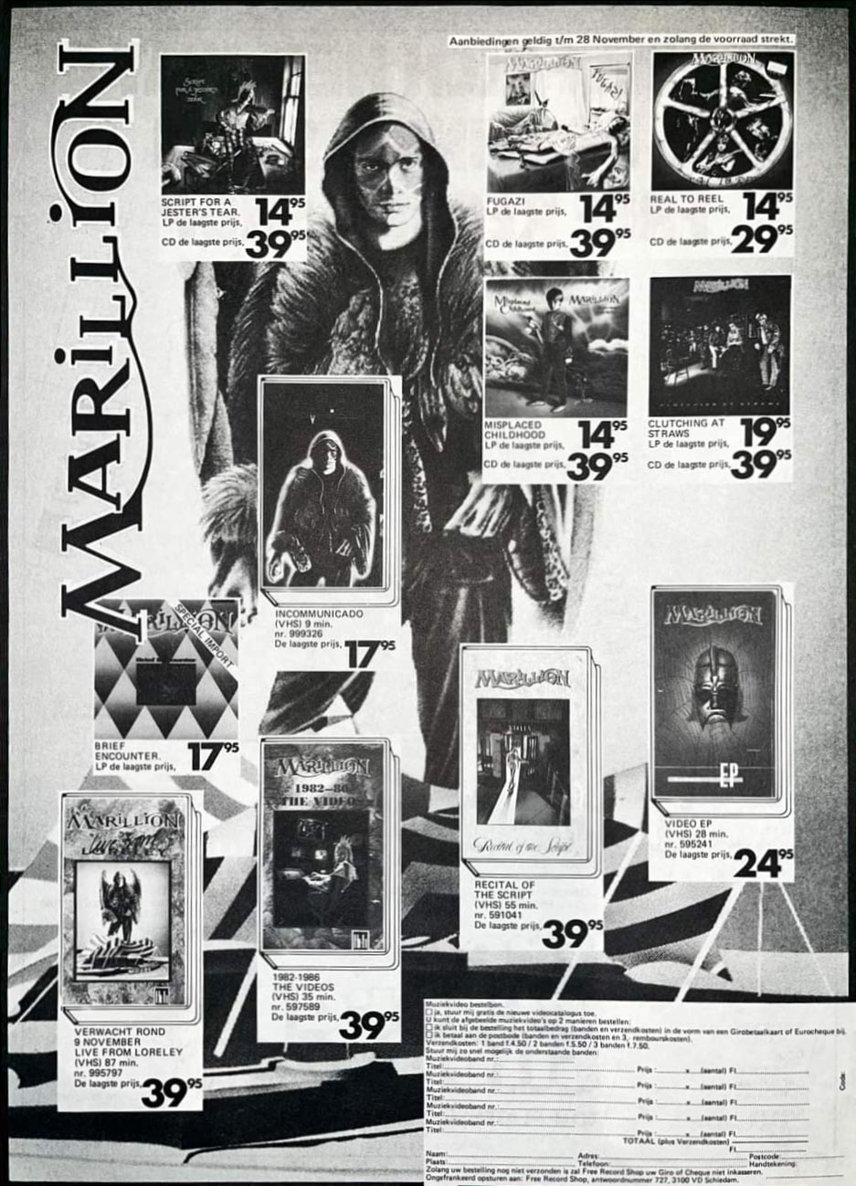 1987 - Marillion Setlists 1980-1988