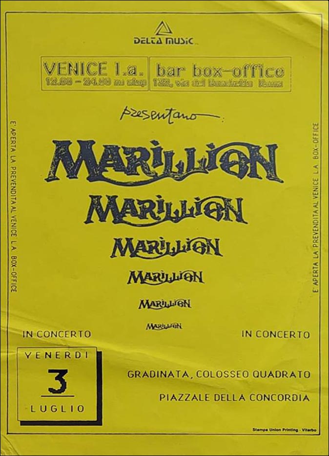 1987 - Marillion Setlists 1980-1988