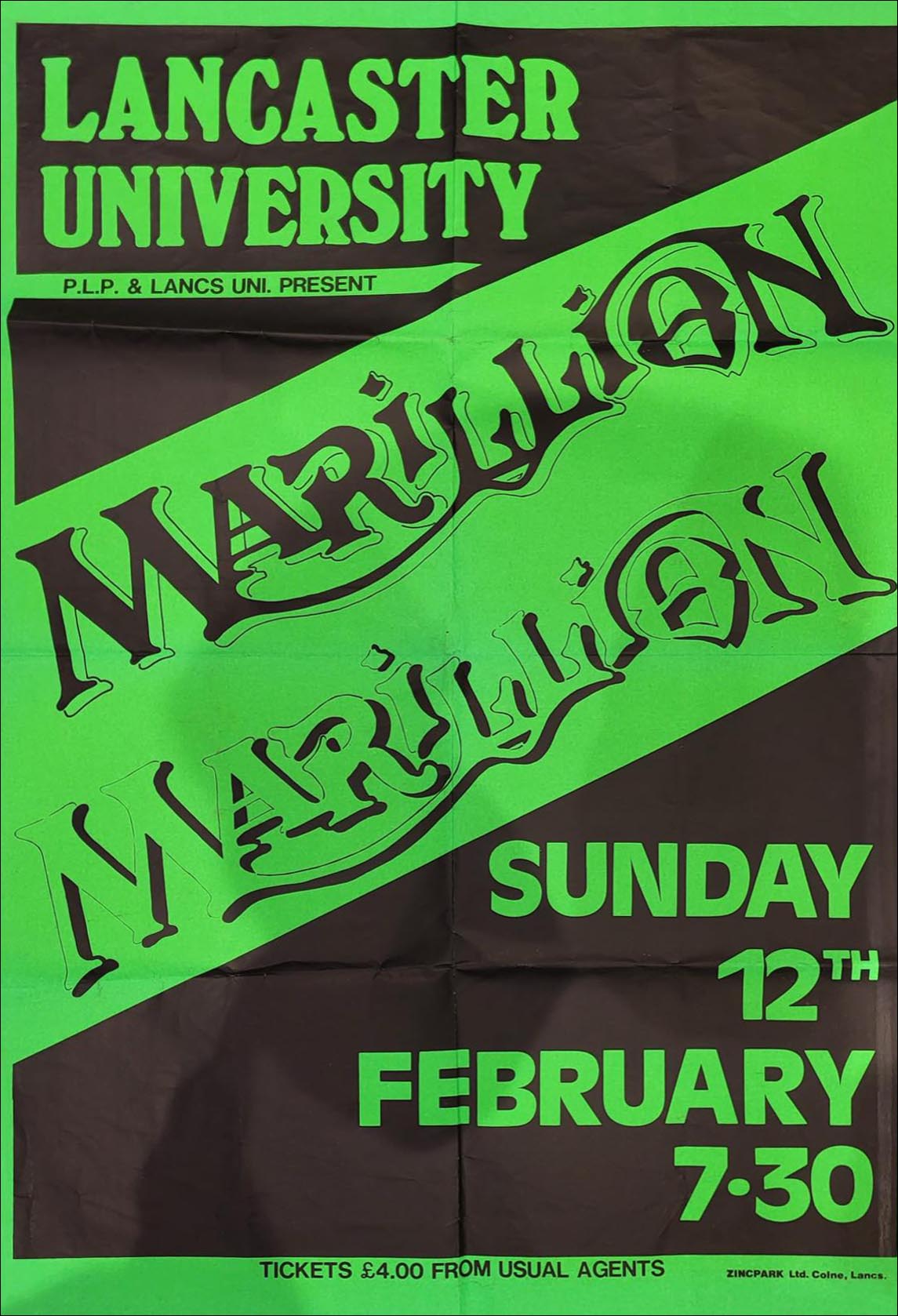 1984 - Marillion Setlists 1980-1988