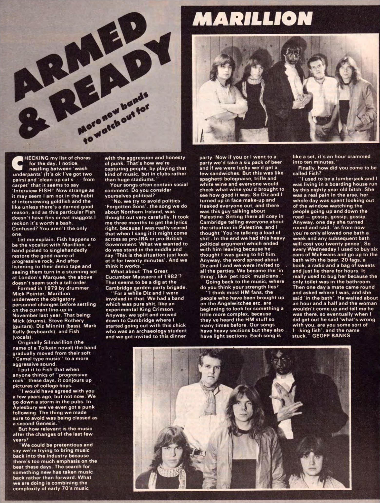 1982 - Marillion Setlists 1980-1988