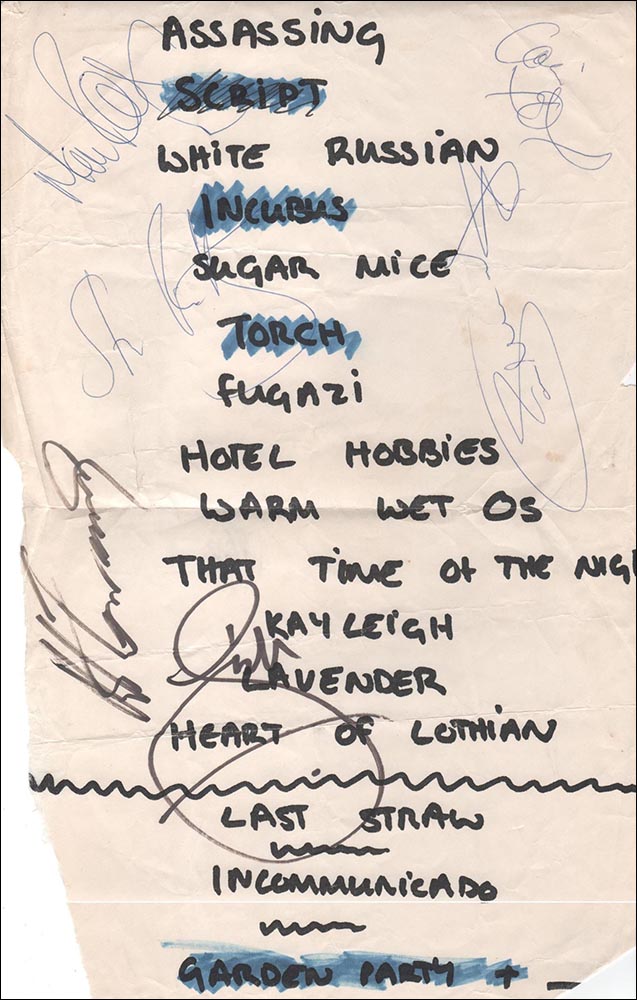 1987 - Marillion Setlists 1980-1988