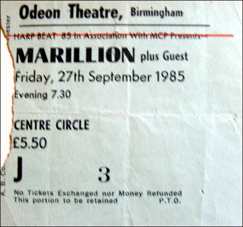 1986 - Marillion Setlists 1980-1988