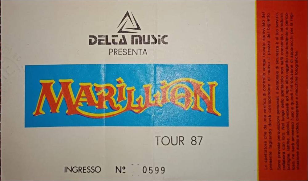1987 - Marillion Setlists 1980-1988